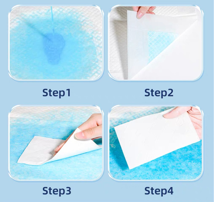 Steps of testing water absorbent pads by weston